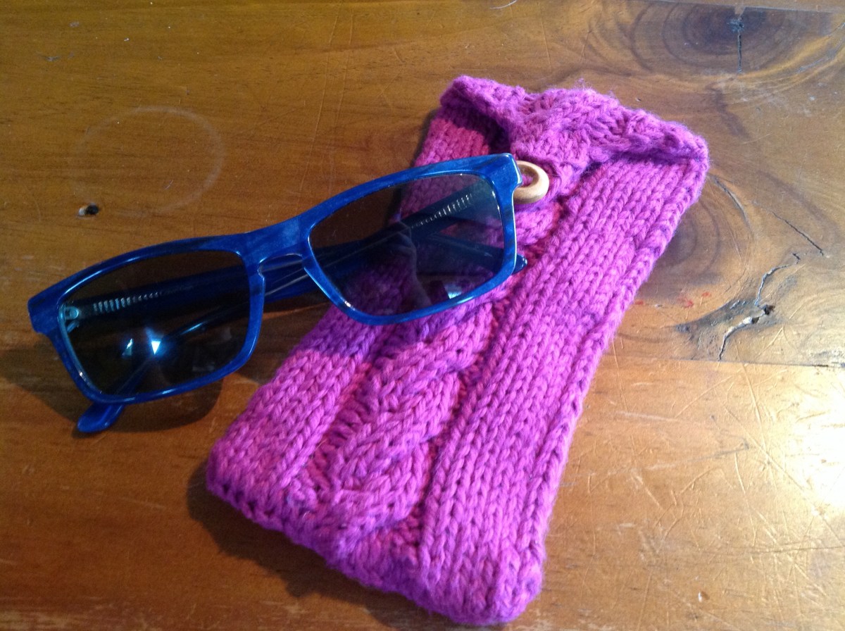 Sunglasses Case with Cables – Knitting Pattern – The Knit Guru
