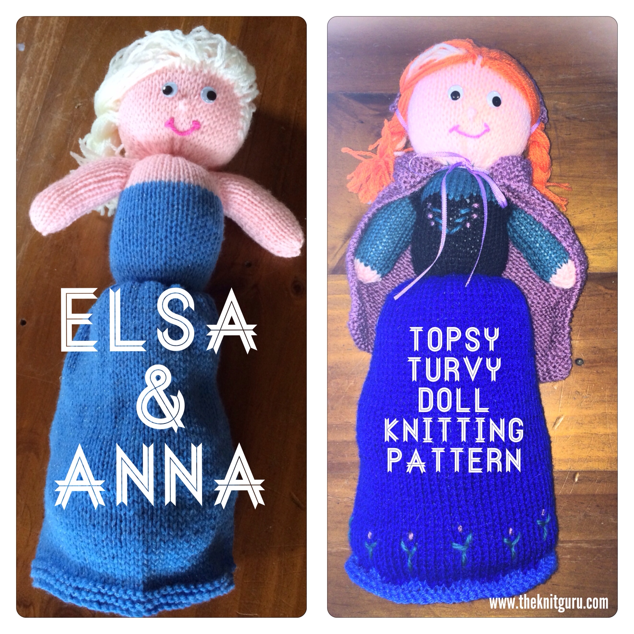 Anna and Elsa from Frozen – Knitting pattern – The Knit Guru