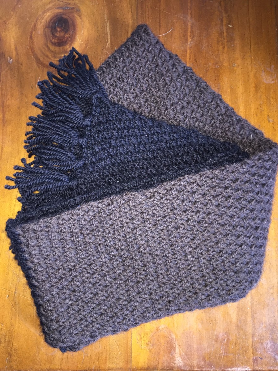 Simple Colour Block Scarf – Knitting Pattern – The Knit Guru