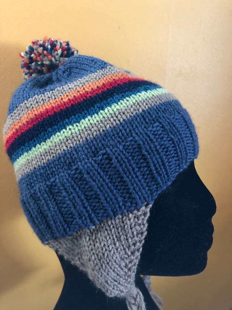 13th Doctor – Ear Flap Hat – The Knit Guru
