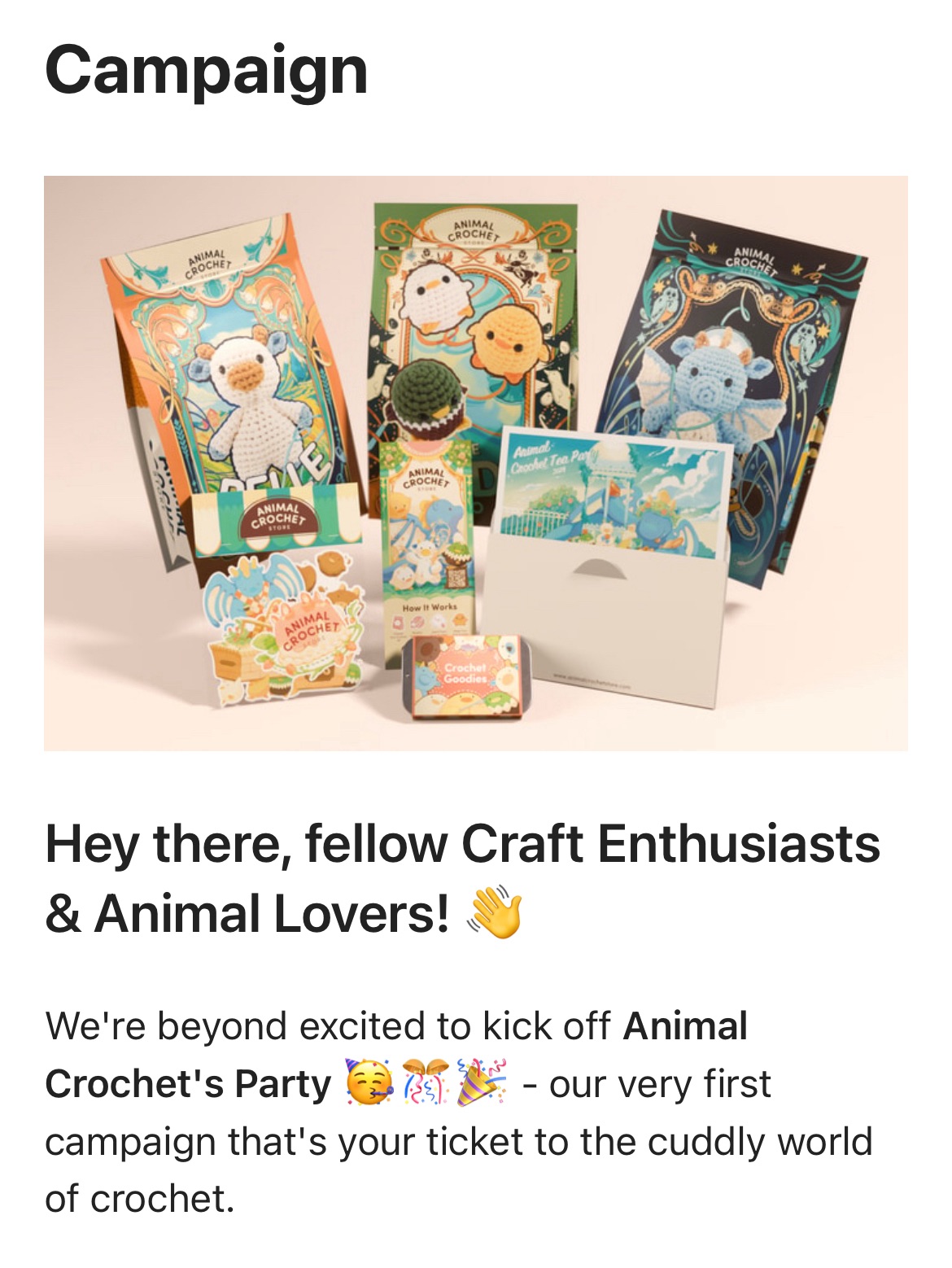 Animal Crochet Party – The Knit Guru